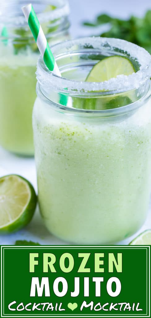 Easy Frozen Mojito Recipe | Cocktail & Mocktail - Evolving Table