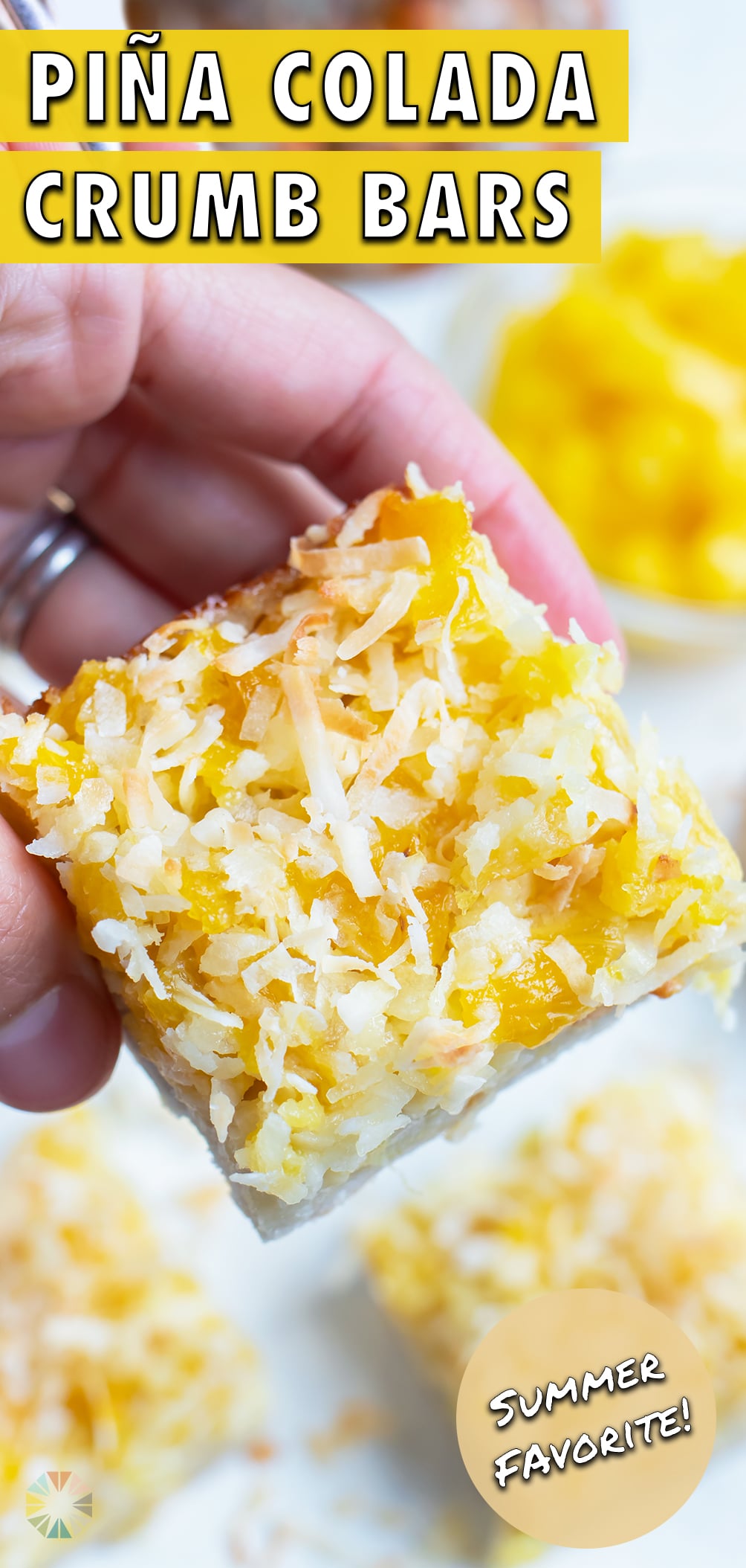 Piña Colada Bars Recipe (with Fresh Pineapple!) - Evolving Table
