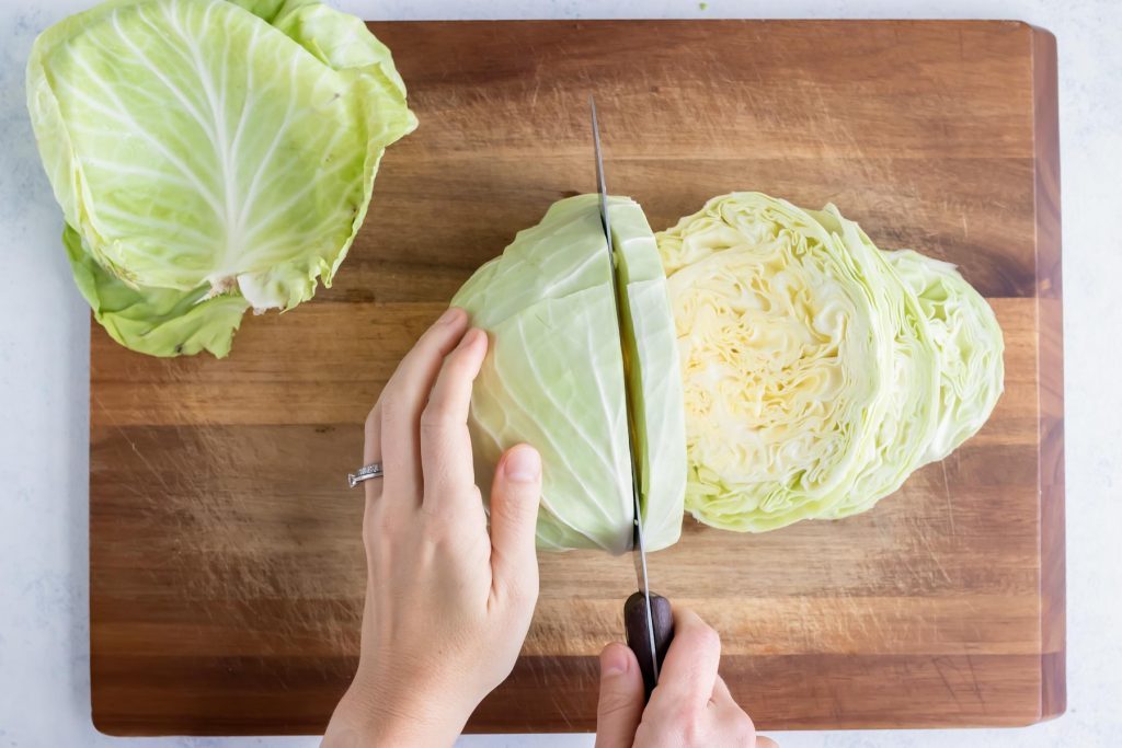 Roasted Cabbage Steaks with Garlic - Evolving Table
