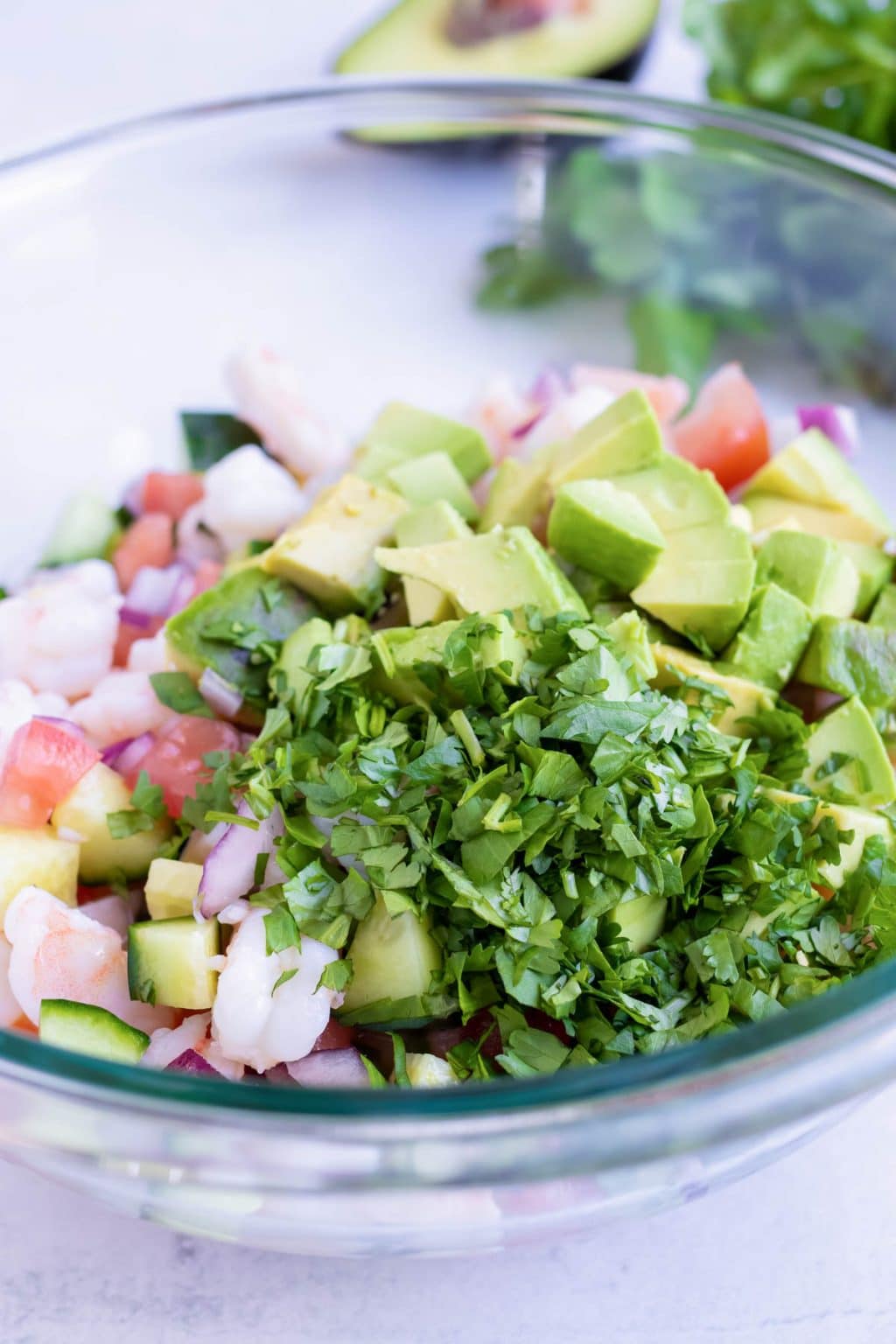 Easy Shrimp Ceviche Recipe with Avocado - Evolving Table
