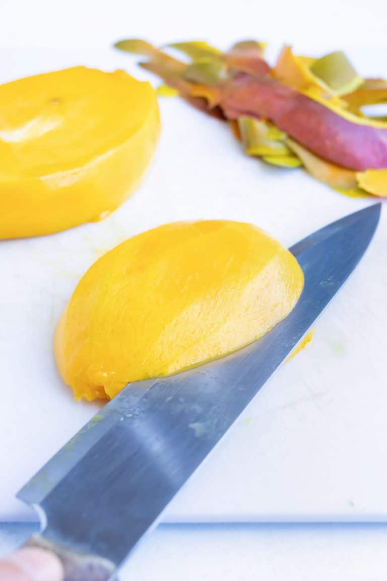 How to Cut a Mango (2 Easy Ways!) - Evolving Table