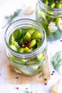 Refrigerator Dill Pickles Recipe - Evolving Table