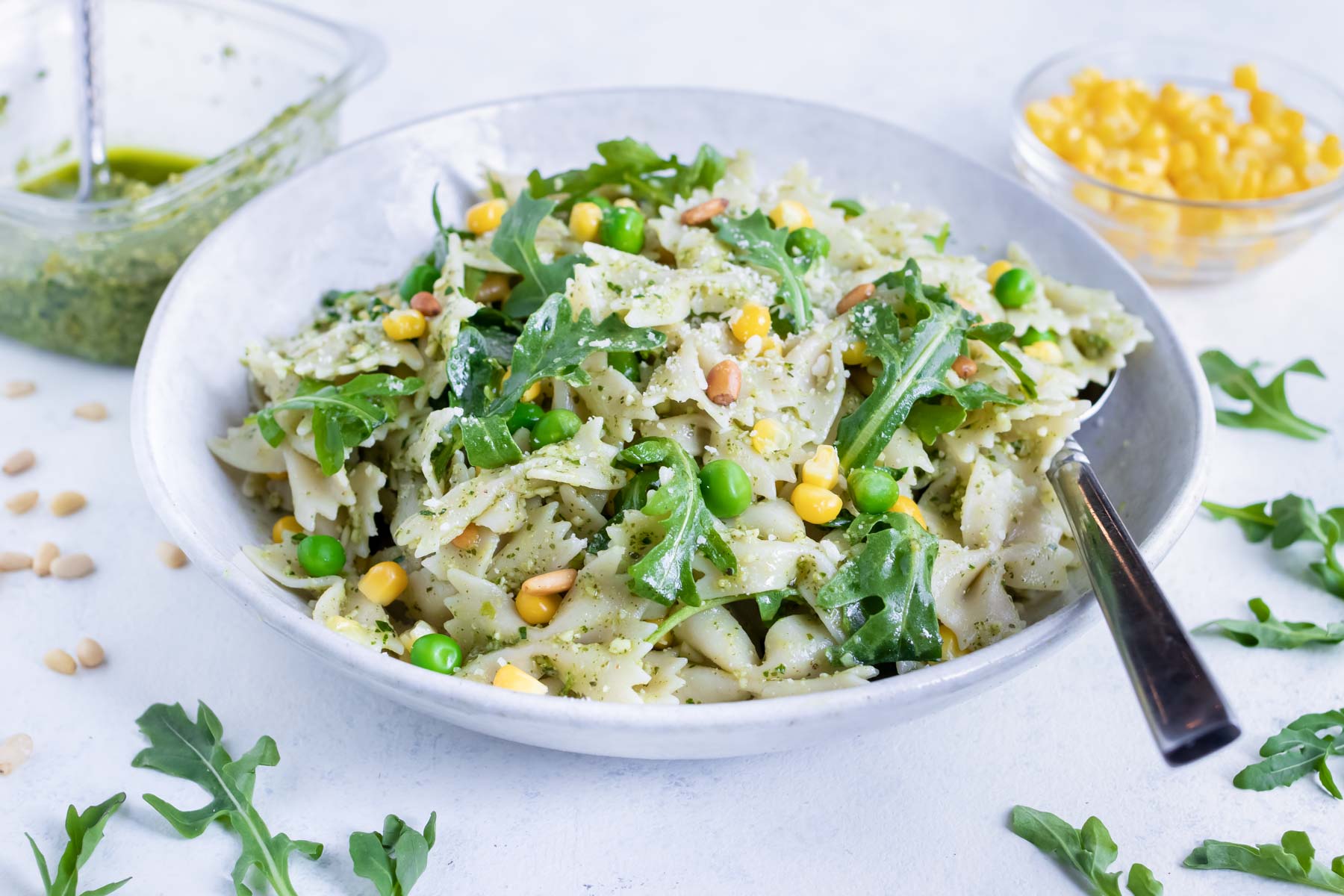 Cold Pesto Pasta Salad Recipe - Evolving Table