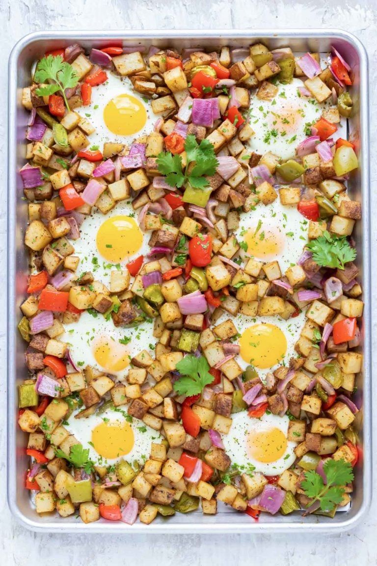 Sheet Pan Breakfast Potato Hash - Evolving Table