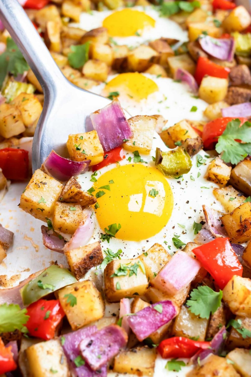 Sheet Pan Breakfast Potato Hash - Evolving Table
