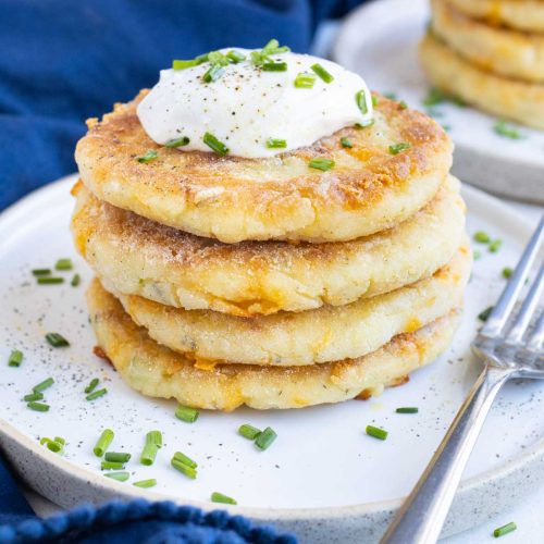 Leftover Mashed Potato Pancakes - Evolving Table