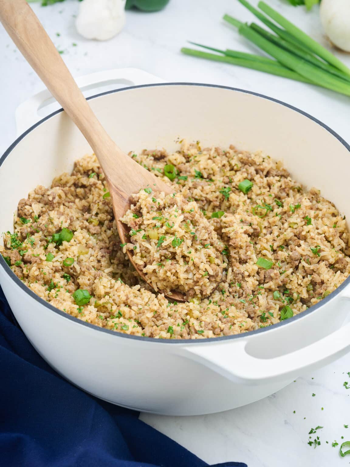 Easy Cajun Dirty Rice - Evolving Table