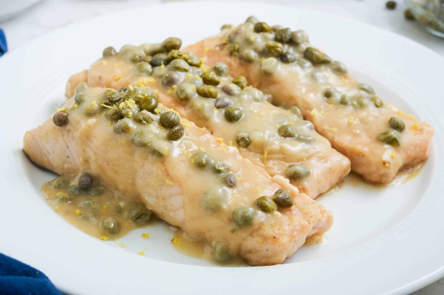Simple Salmon Piccata Recipe - Evolving Table
