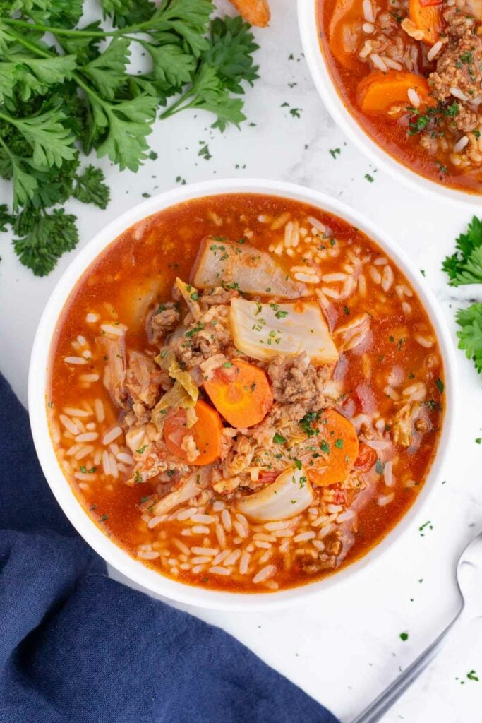 Cabbage Roll Soup Recipe - Evolving Table