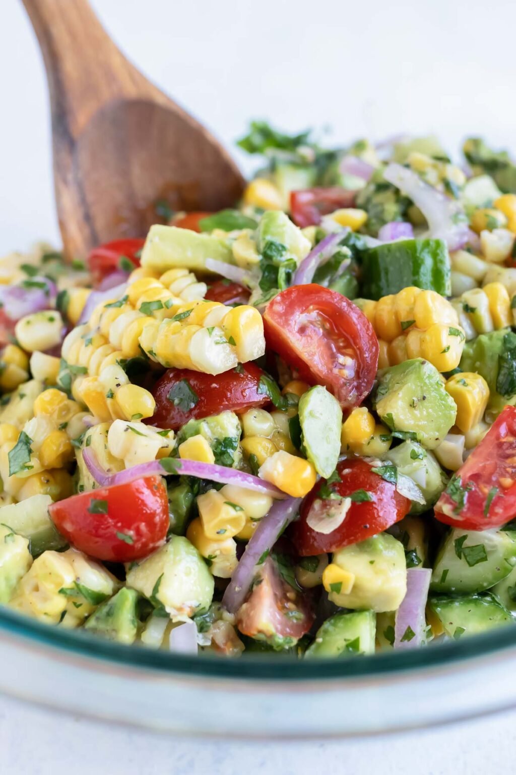 Easy Avocado Corn Salad Recipe - Evolving Table