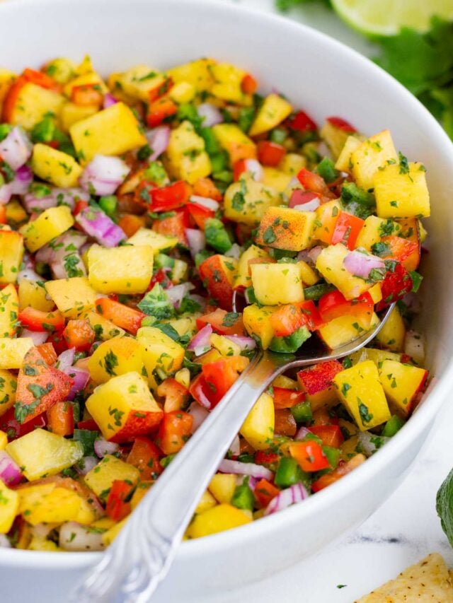 Fresh Peach Salsa Recipe - Evolving Table