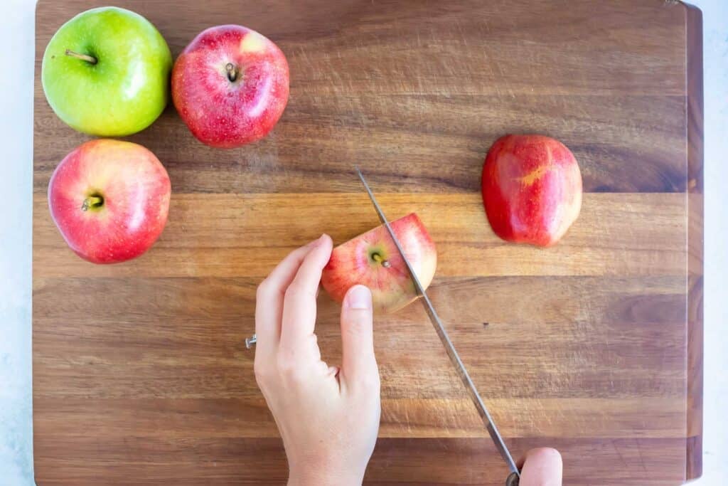 How To Cut An Apple (The Best Way!) - Evolving Table