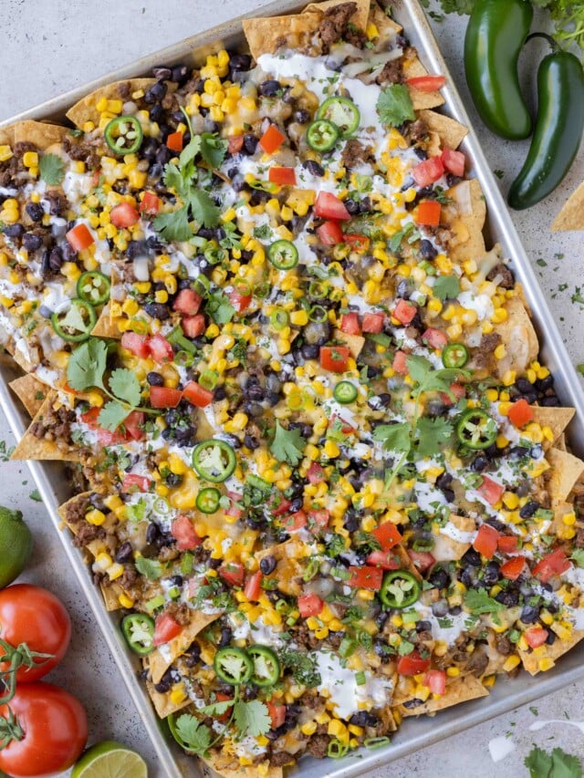 Loaded Sheet Pan Nachos - Evolving Table