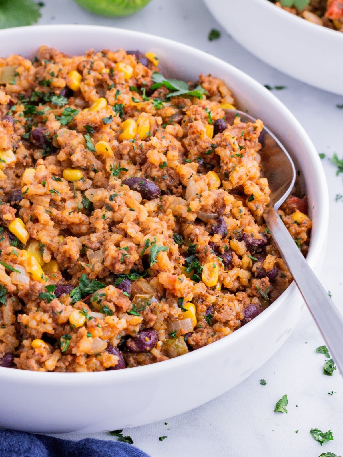 Easy Mexican Beef and Rice Skillet - Evolving Table