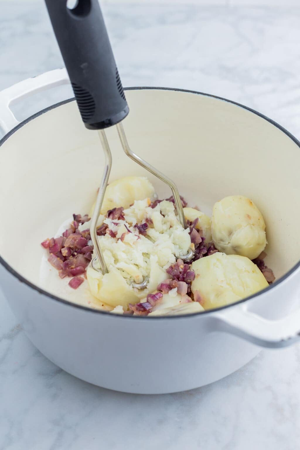 Mashed Potatoes with Bacon and Cheese - Evolving Table