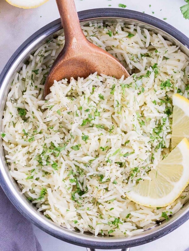 Easy Greek Lemon Rice with Fresh Herbs - Evolving Table