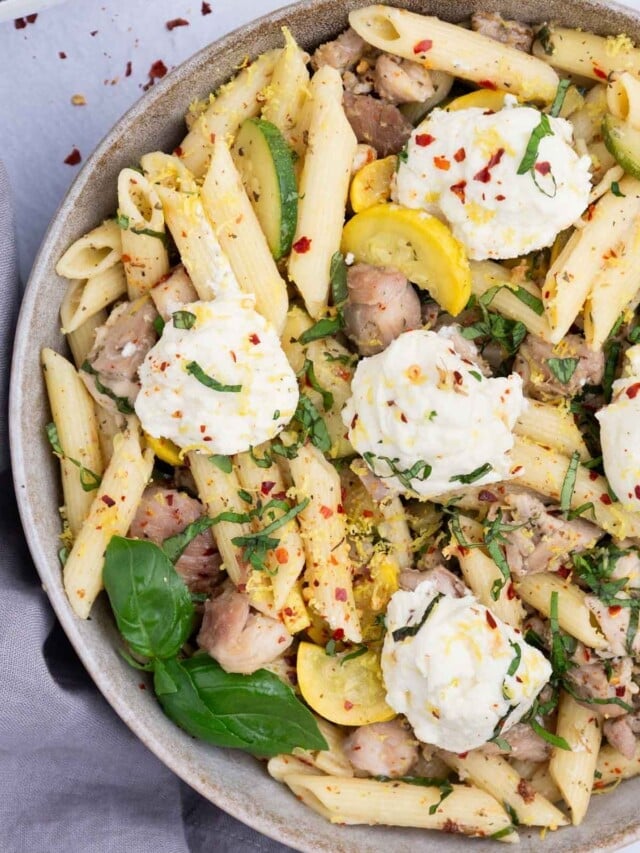 Lemon Ricotta Pasta with Chicken - Evolving Table
