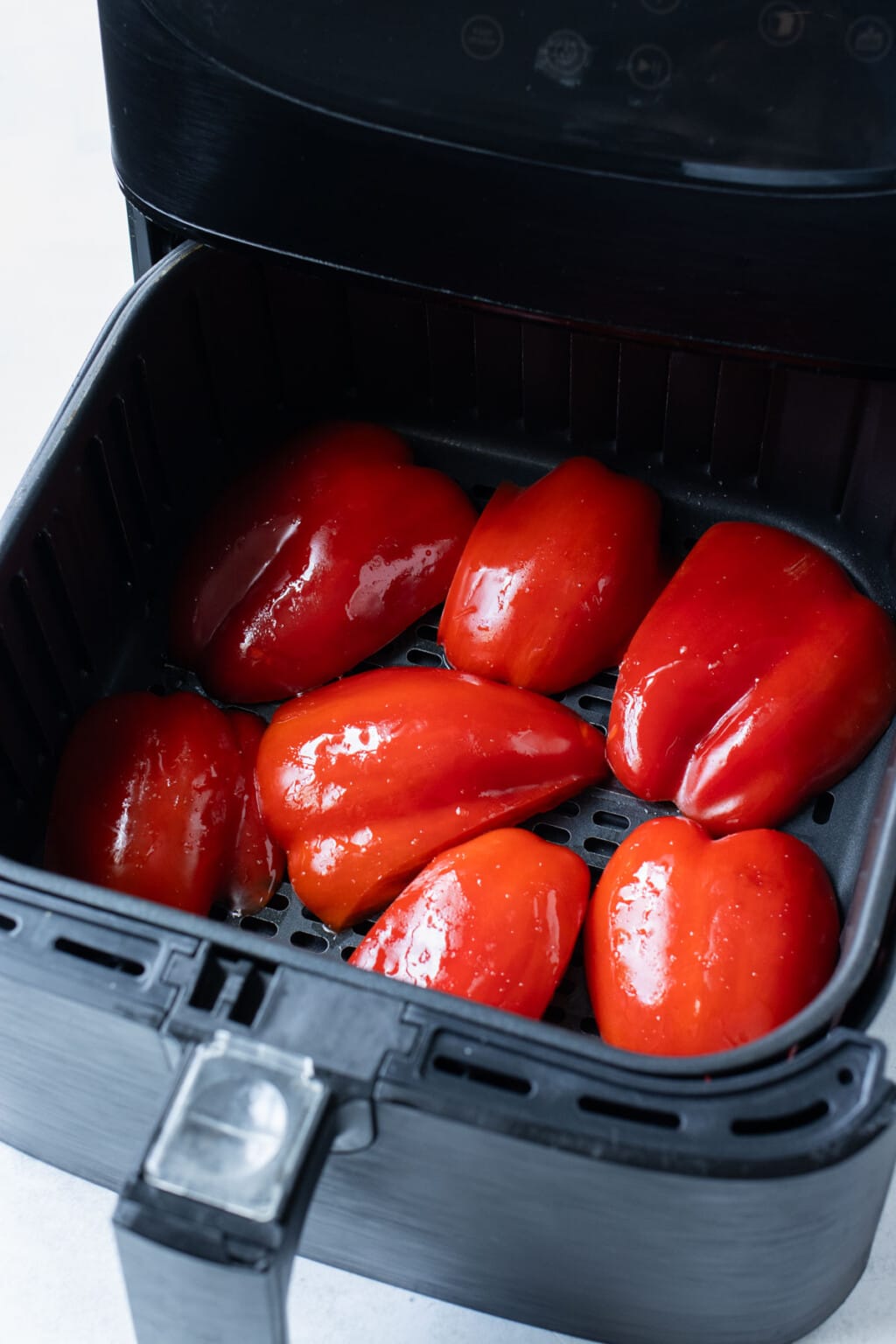 Air Fryer Roasted Red Peppers - Evolving Table