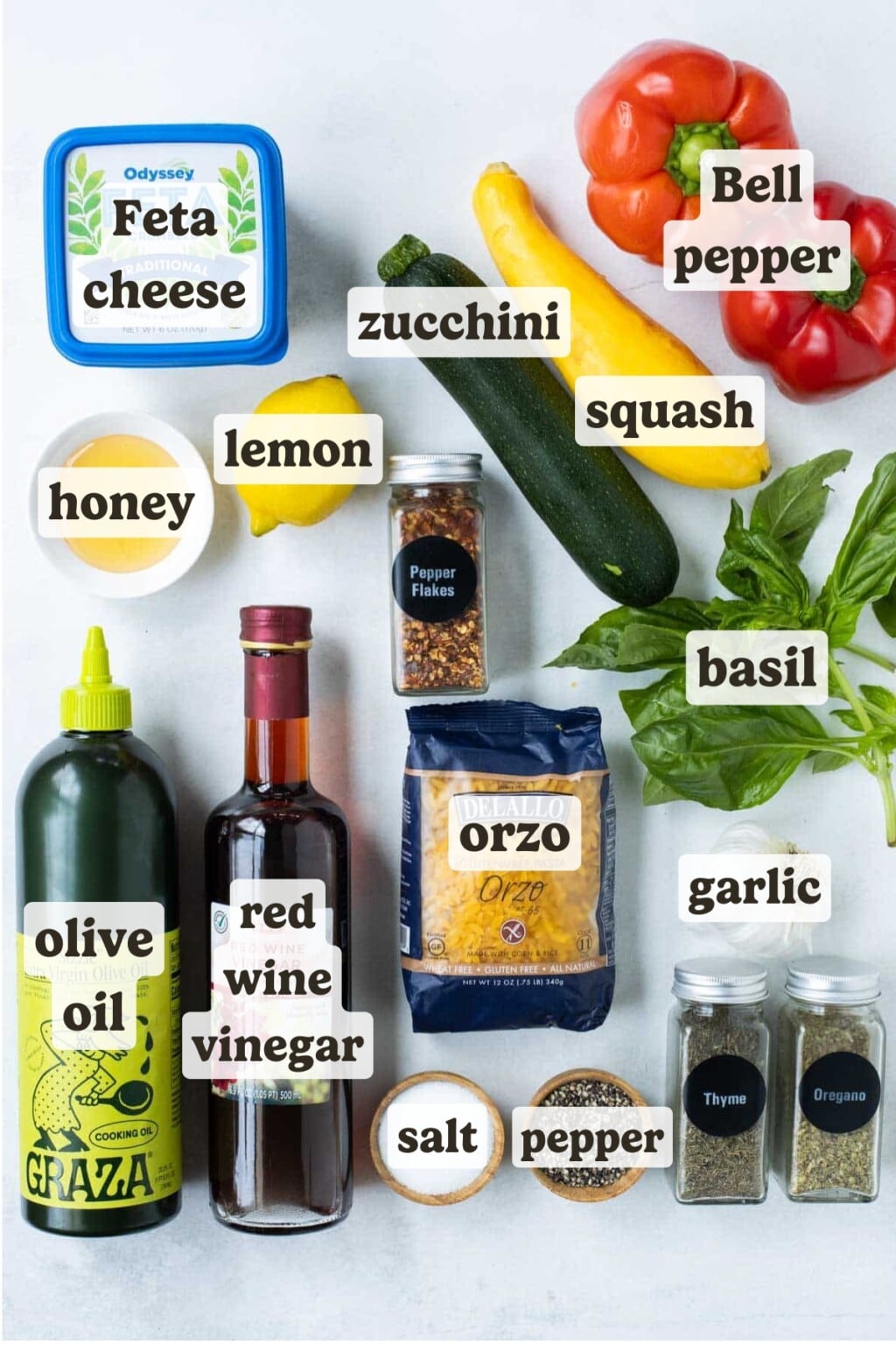Lemon Orzo Pasta Salad with Feta - Evolving Table