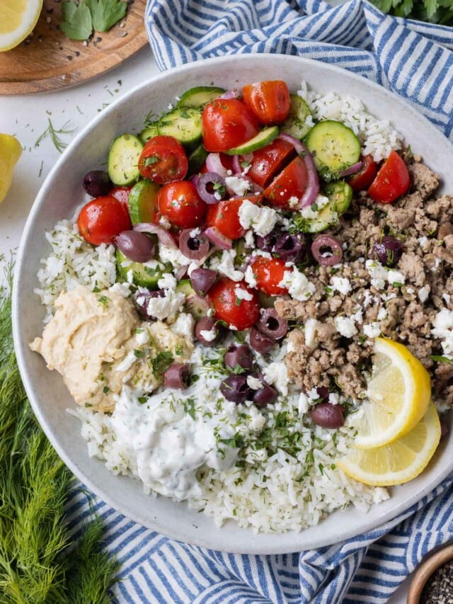 Greek Ground Turkey Rice Bowls - Evolving Table