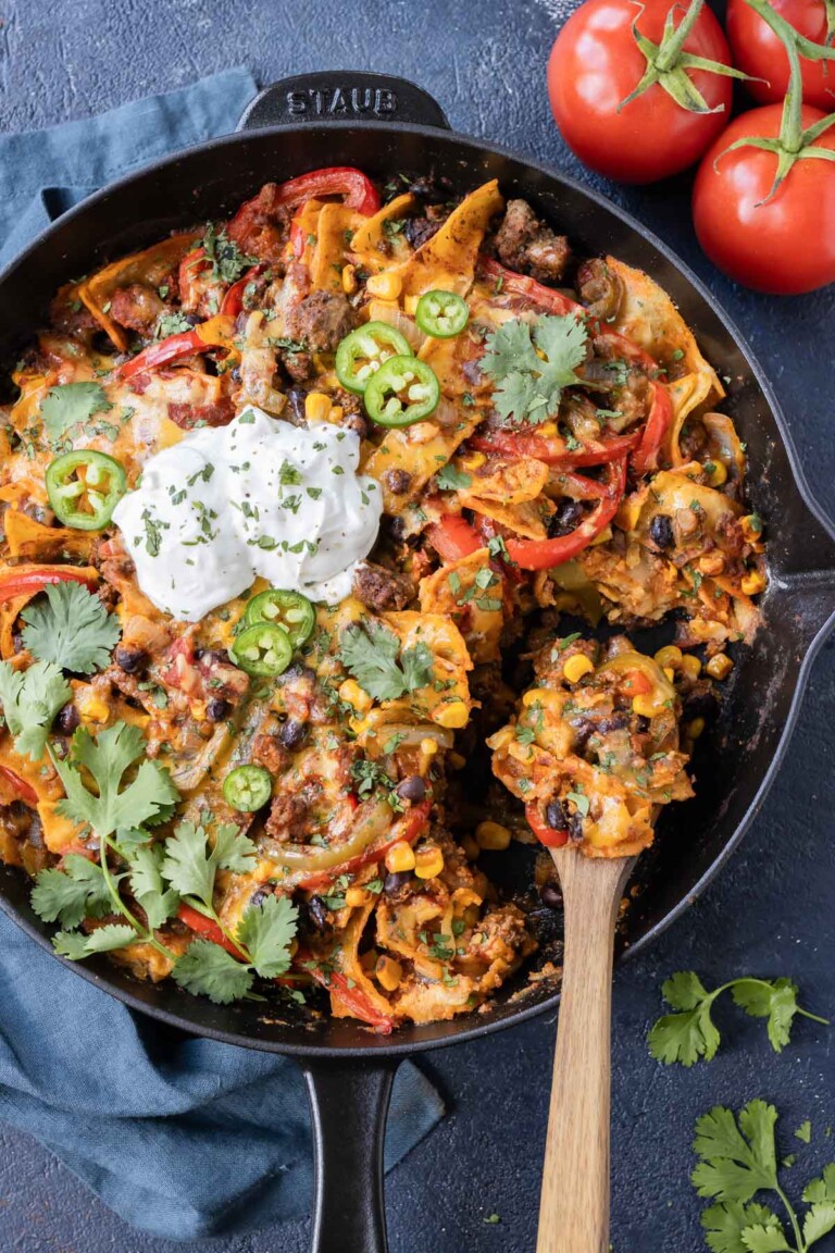 Ground Beef Taco Skillet (One-Pot Recipe) - Evolving Table
