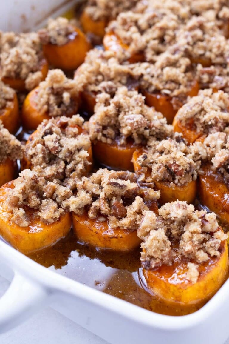 Melting Sweet Potatoes with a Pecan Crumble - Evolving Table