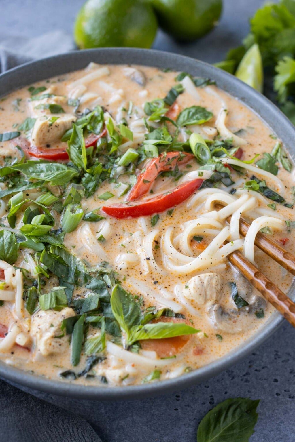 Thai Red Curry Chicken Soup - Evolving Table