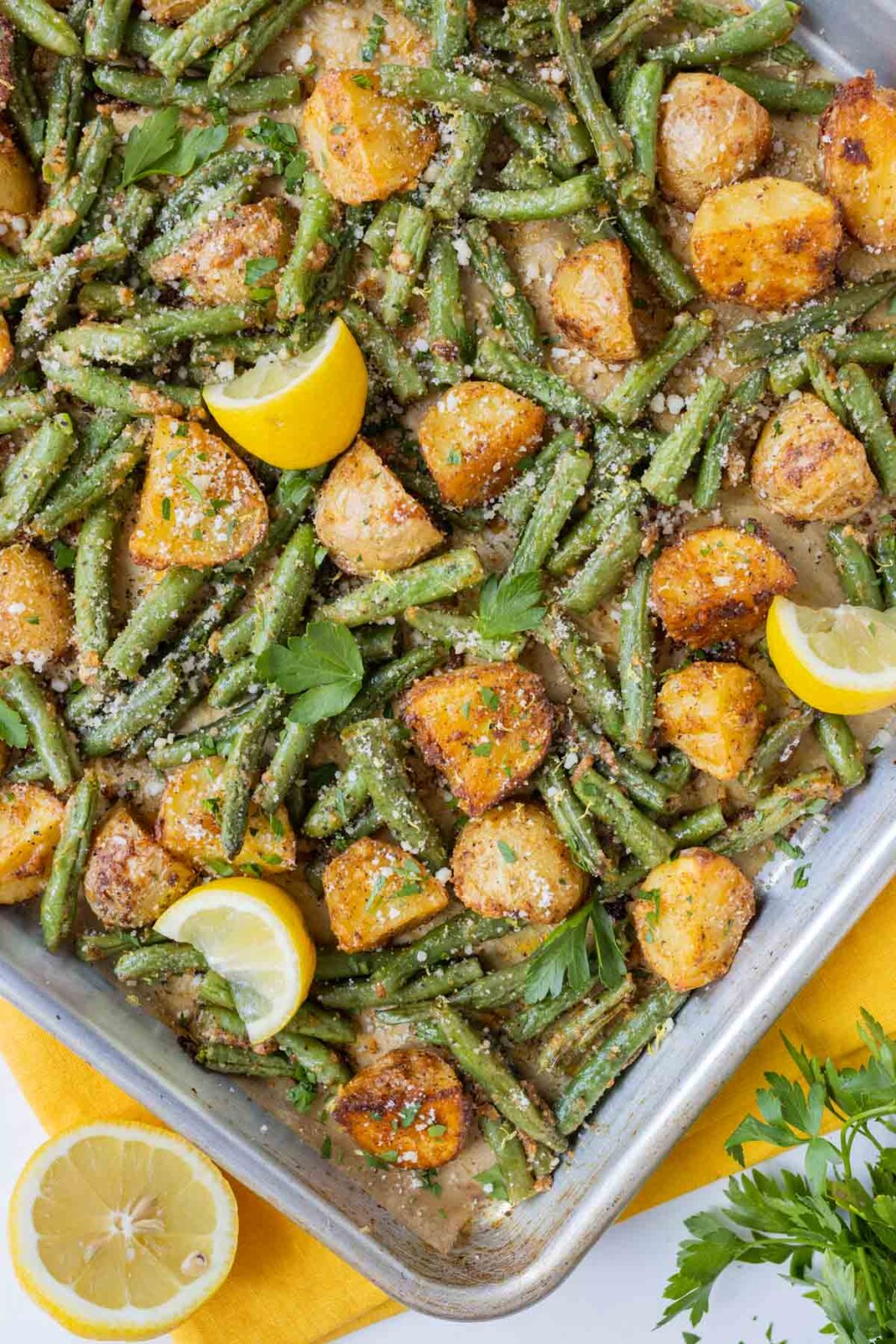 Roasted Potatoes and Green Beans (Easy One-Pan Side) - Evolving Table