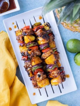 Hawaiian Chicken Kabobs with Pineapple - Evolving Table